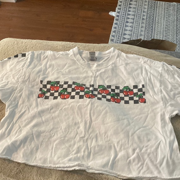 Tops | Checkered Cherry Crop Top | Poshmark